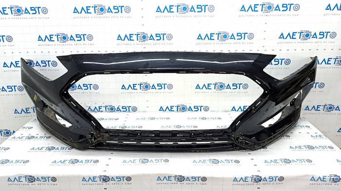 Бампер передній голий Hyundai Sonata 18-19 чорний, надірваний, тріщини ...
