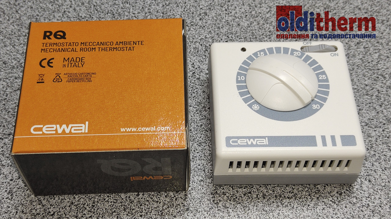 Кімнатний механічний датчик (термостат) для котла, конвектора CEWAL RQ 30 (ID#1026195251), ціна ...