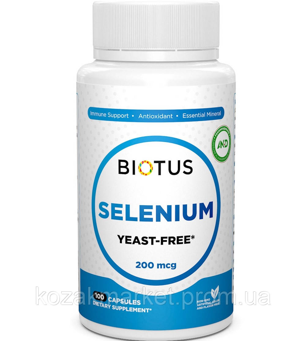 Комплекс Селен и Молибден Biotus Selenium 200 mcg 100 Caps BIO-530852 ...