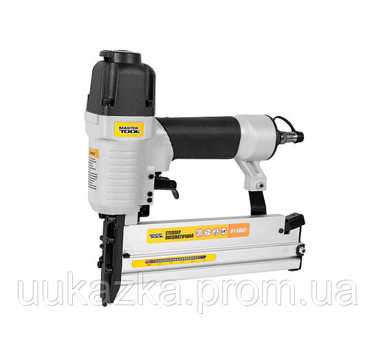 Степлер пневматичний MASTERTOOL 2в1 скоба 5.7х1х1.25 мм (16-40 мм) цвях 1х1.25 мм (10-50 UK, код ...