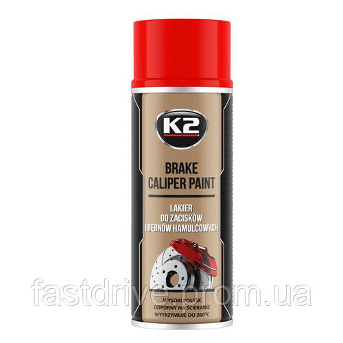Краска высокотемпературная для суппортов K2 Brake Caliper Paint Red ...