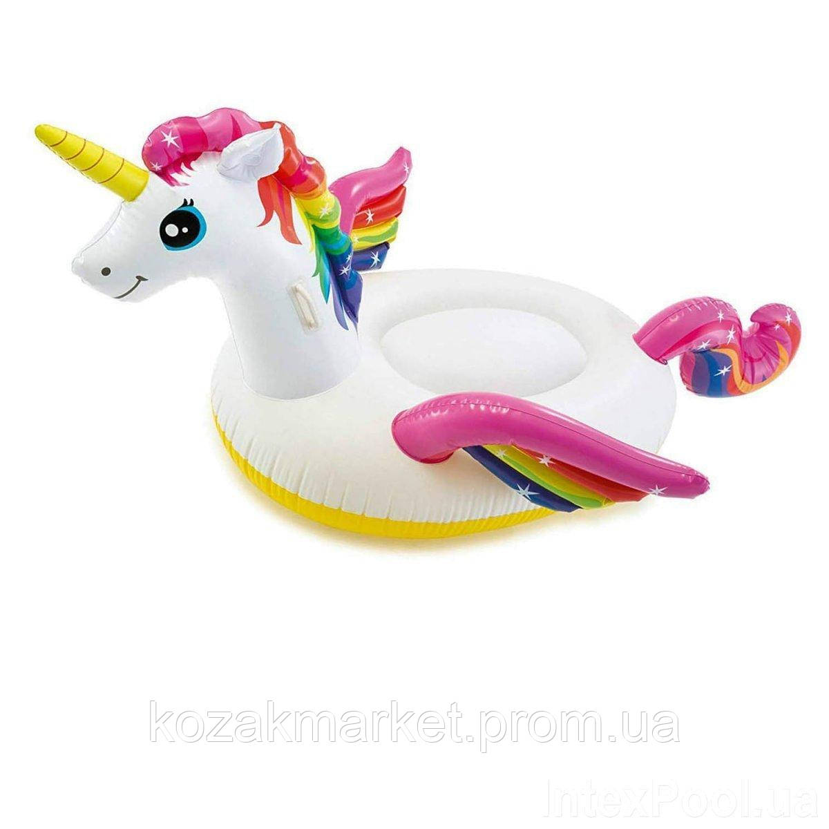 Надувной плотик для катания Intex 57561 «Единорог», 201 х 125 х 96 см ...