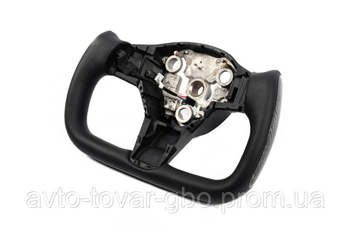Руль штурвал (Шкирвинил, карбон, с подогревом) для Tesla Model Y (ID ...