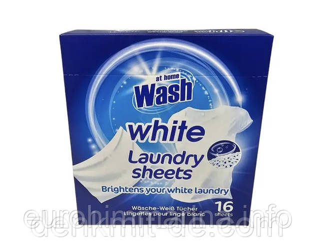 Салфетки против передачи цветов для белых вещей At home Wash White 16 ...