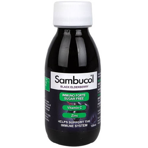 Бузина Sambucol Black Elderberry Immuno Forte Sugar Free 120 ml /12 ...