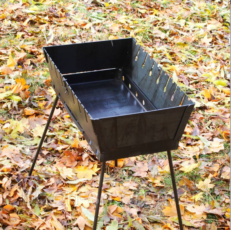 Мангал складной для шашлыка в чемодане с ручкой 8-местный для пикника ...