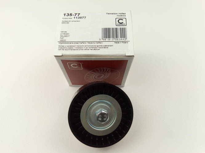 Ролик ремня генератора паразитный PEUGEOT/CITROEN, CAFFARO (135-77 ...