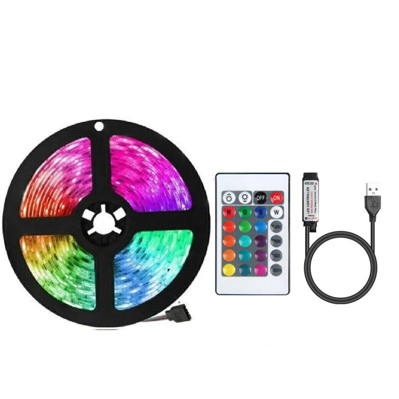 Светодиодная лента LED RGB 10м USB с пультом (ID#2218358250), цена: 350 ...