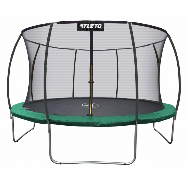Батут дитячий 312 см з внутрішньою сіткою та драбинкою Atleto зелений + подарунок м'ячик: продаж ...