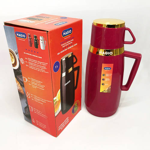 Побутовий термос домашній для дому Magio MG-1050R 1 л, Термос похідний, Термос TA-306 ...