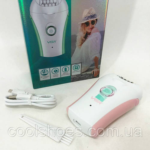 Женский Эпилятор для тела VGR V-705, женская электробритва для ног, бикини-триммер. TB-687 Цвет ...