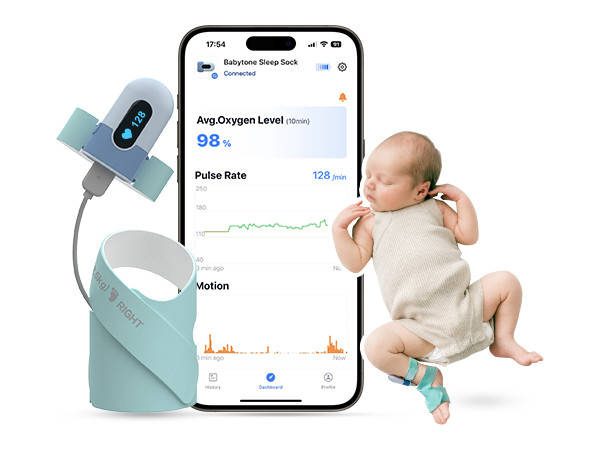 Монитор сна для младенцев Babytone Sleep Sock, Baby Sleep Monitor S1 ...