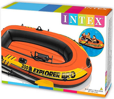 Лодка надувная Intex 58357 Explorer 200 Pro с веслами двухмесная (ID ...