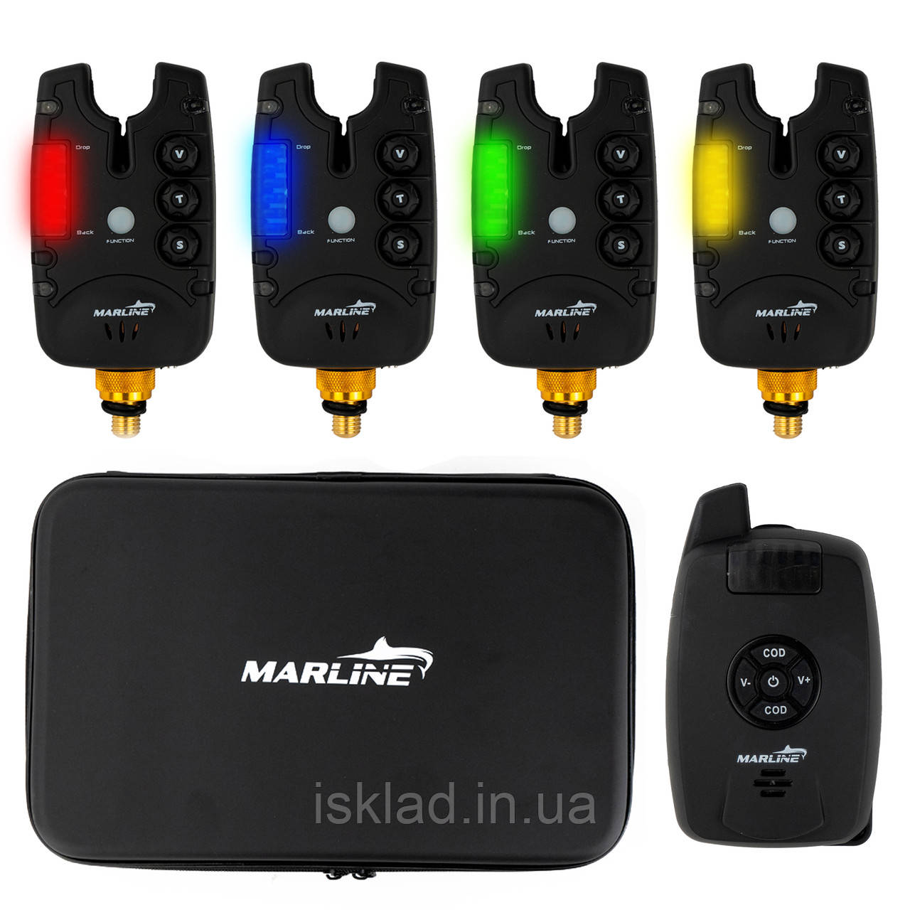 Набор карповых сигнализаторов для рыбалки с пейджером MARLINE Q5 FA211 ...
