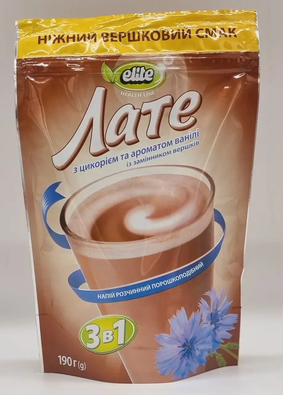 Напій розчинний Elite Health Line Elite Латте на основі цикорію 190г ...