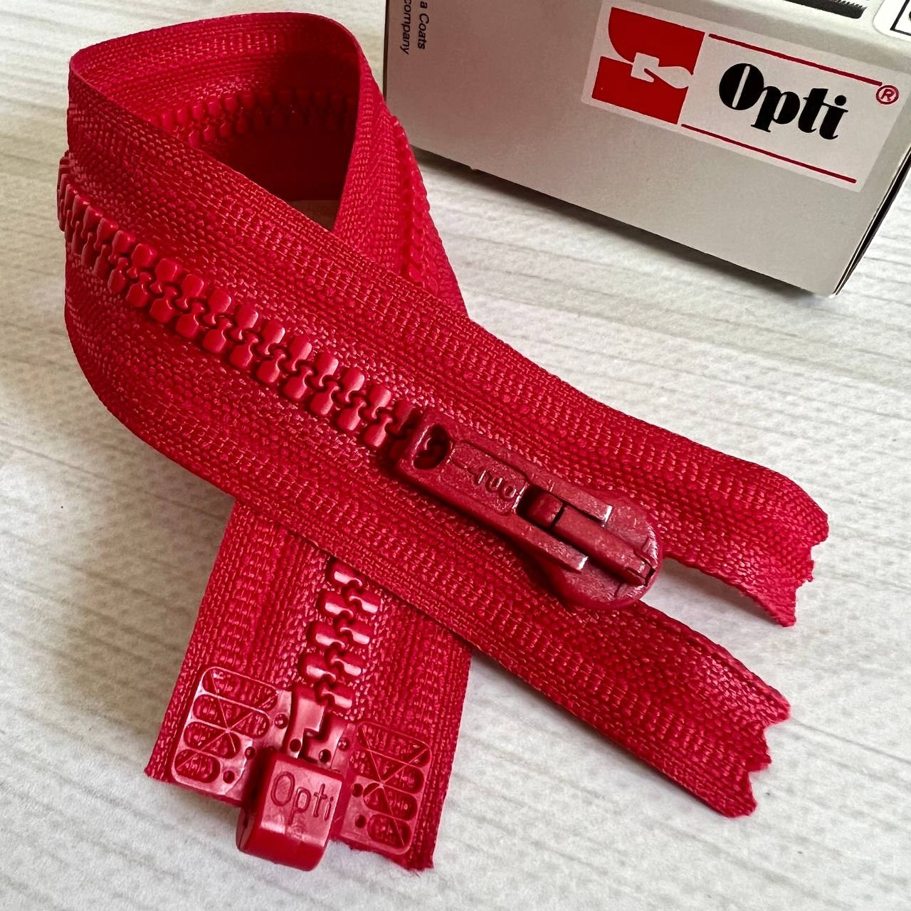 Тракторна блискавка роз'ємна Opti, 25 см (червона) (ID#2327612117 ...