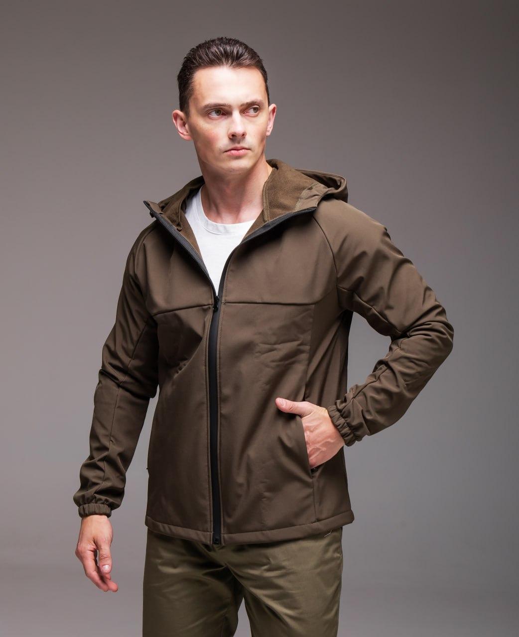 Чоловіча куртка soft shell флісова на весну осінь куртка демісезонна Taylor хакі (ID#2327934079 ...