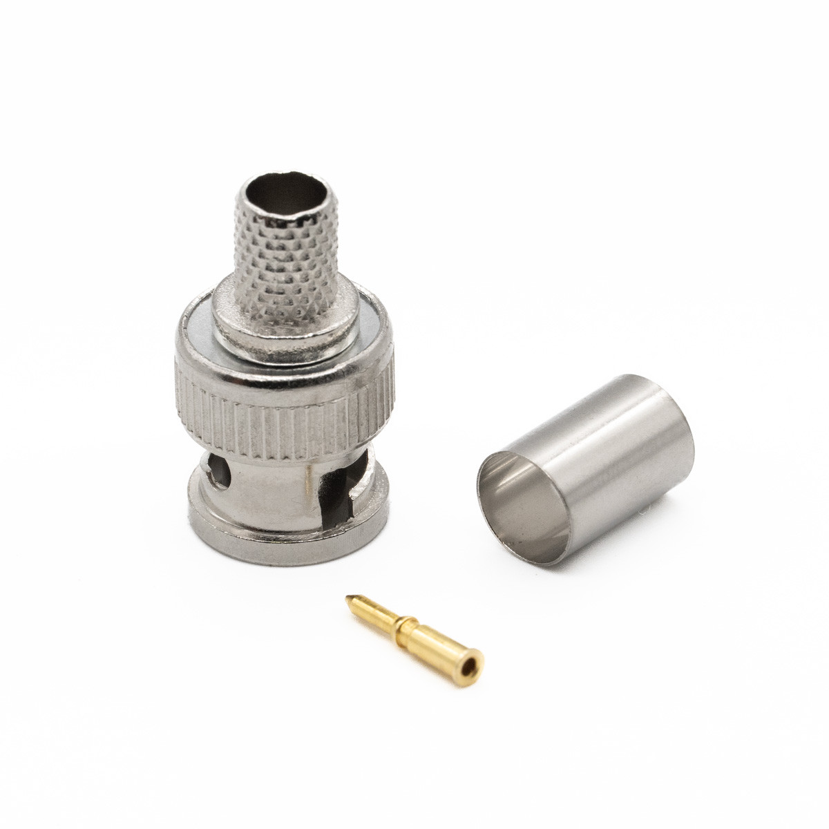 Роз'єм обтискний BNC Male (тато, вилка) на кабель RG-59 РК-75-3 SYV-50-4 LMR-240 KSR-240 ...