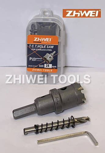 Коронка універсальна з победітом по металу, бетону 28 мм ZhiWei (ID ...