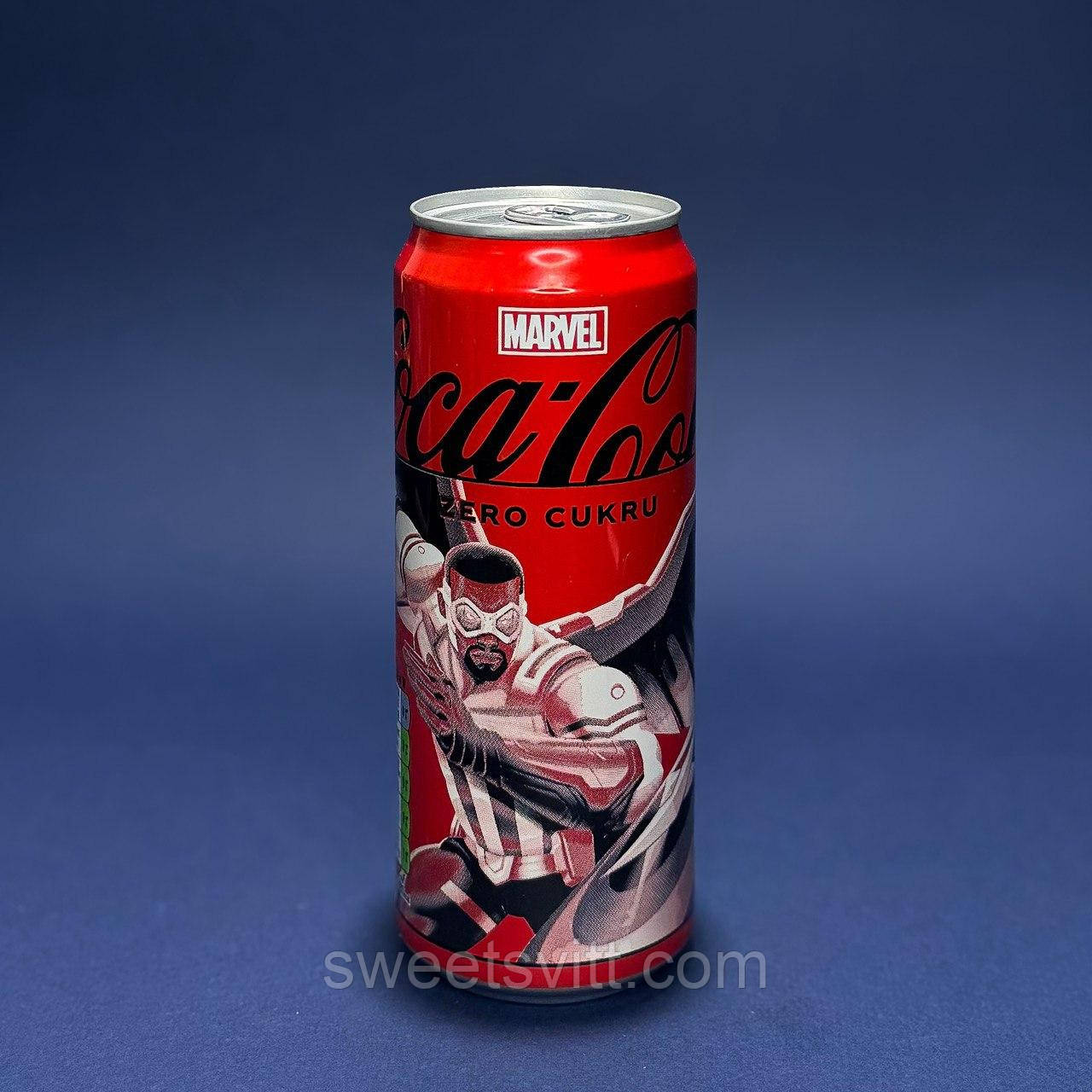 Напій Coca Cola Marvel Captain America Zero Sugar 330 мл (ID#2329005631 ...