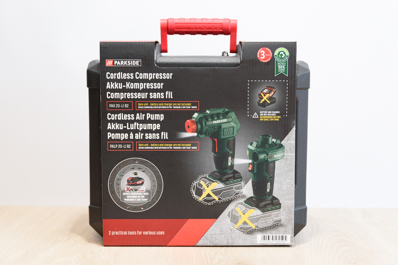 Акумуляторний компресор Parkside PAK 20-Li B2 і насос PALP 20-Li B2 (ID ...