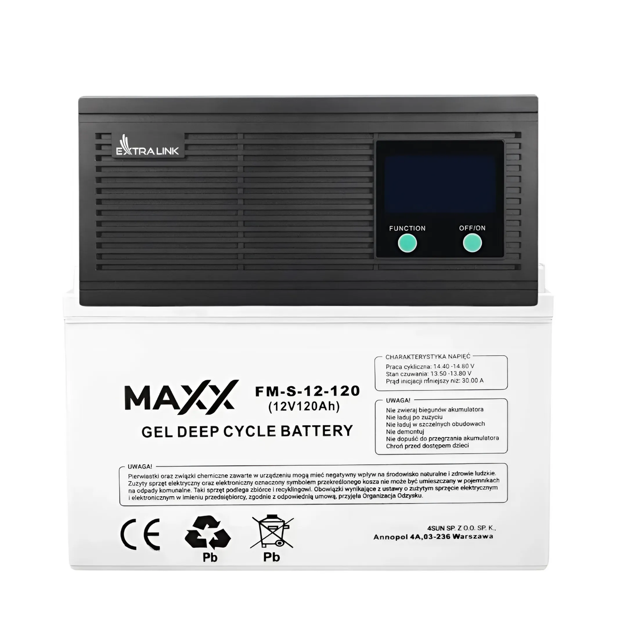 Комплект UPS ExtraLink 1000W + АКБ GL 120A ИБП 1000W Аккумулятор 120А ...
