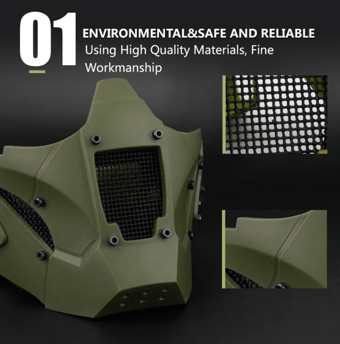 Тактическая баллистическая маска защита лица от осколков и шрапнелей ...