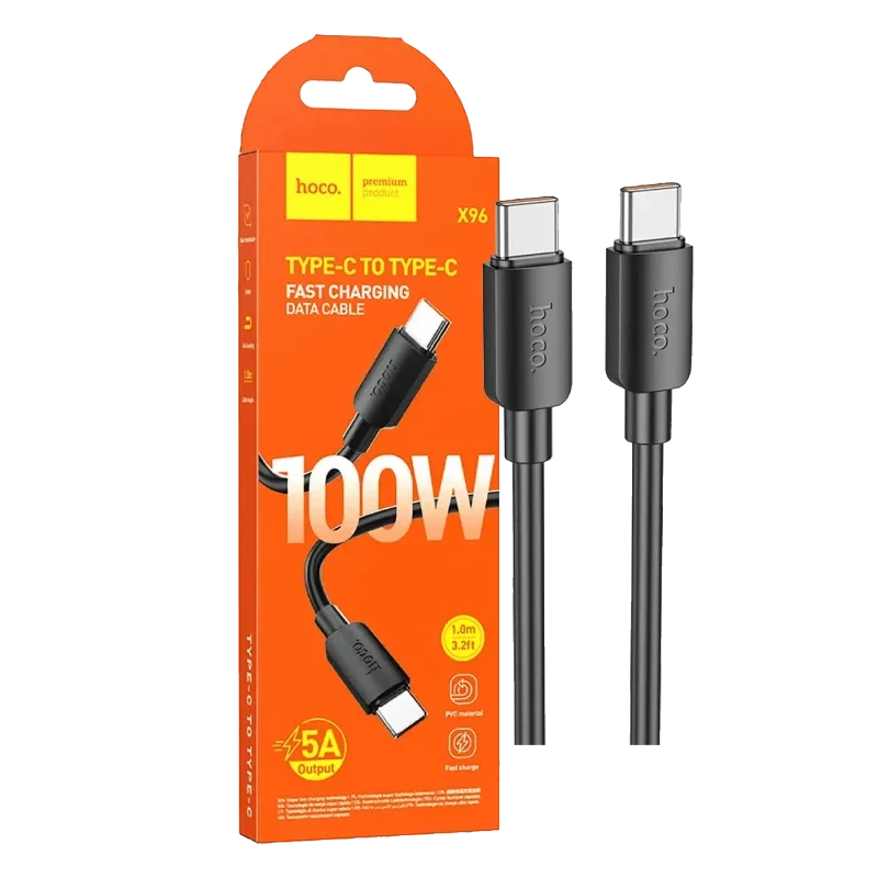 Кабель TYPE-C TYPE-C Hoco X96 100Вт 1м 5А черный (ID#2329841338), цена ...