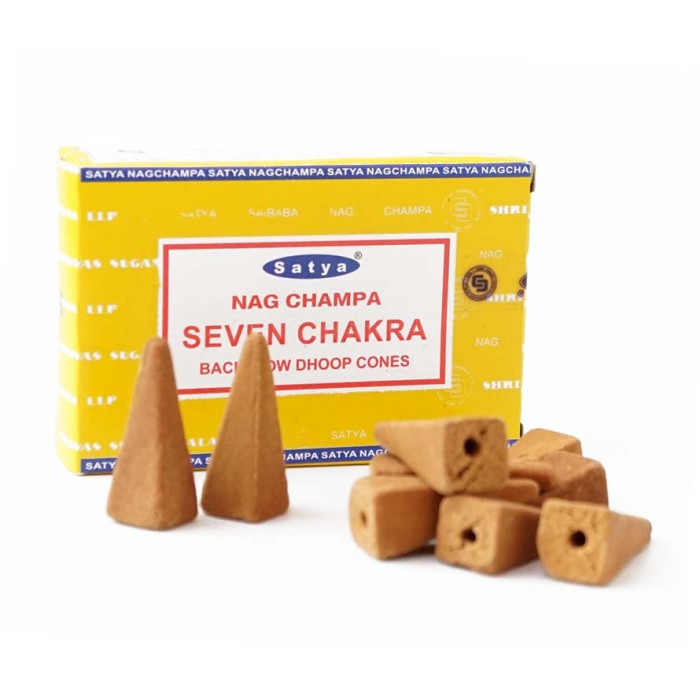 Satya Back Flow cones seven chakra сім чакр ароматичні конуси конуси ...