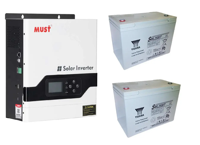 Комплект резервного питания ИБП с чистим синусом MUST 3,2 кВт 24 В и ...