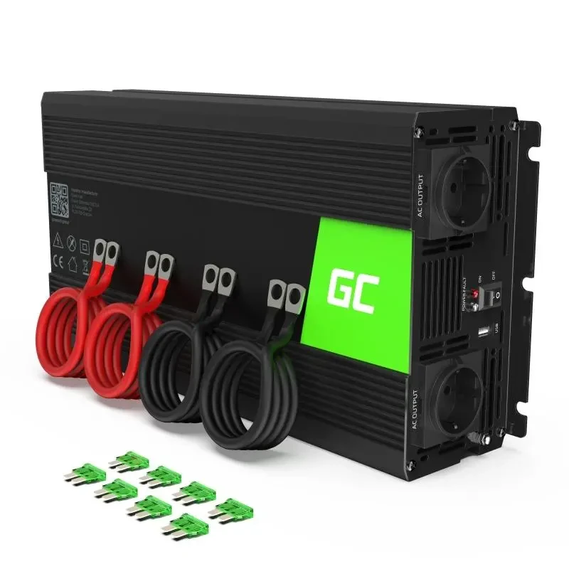 Перетворювач (інвертор) DC-AC Green Cell INV11 12V/230V 2000W/4000W ...