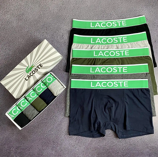Мужские трусы lacoste оригинал боксеры из хлопка 5 штук,Качественные ...