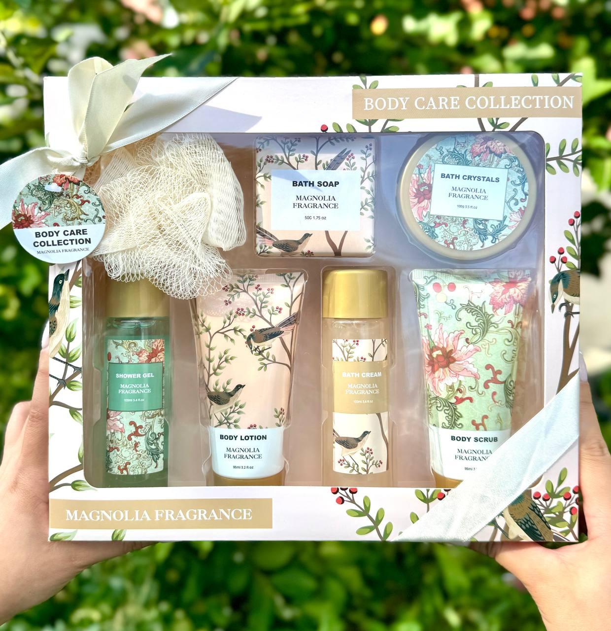 Подарунковий набір (7 в 1) для догляду за тілом з ароматом магнолії ...