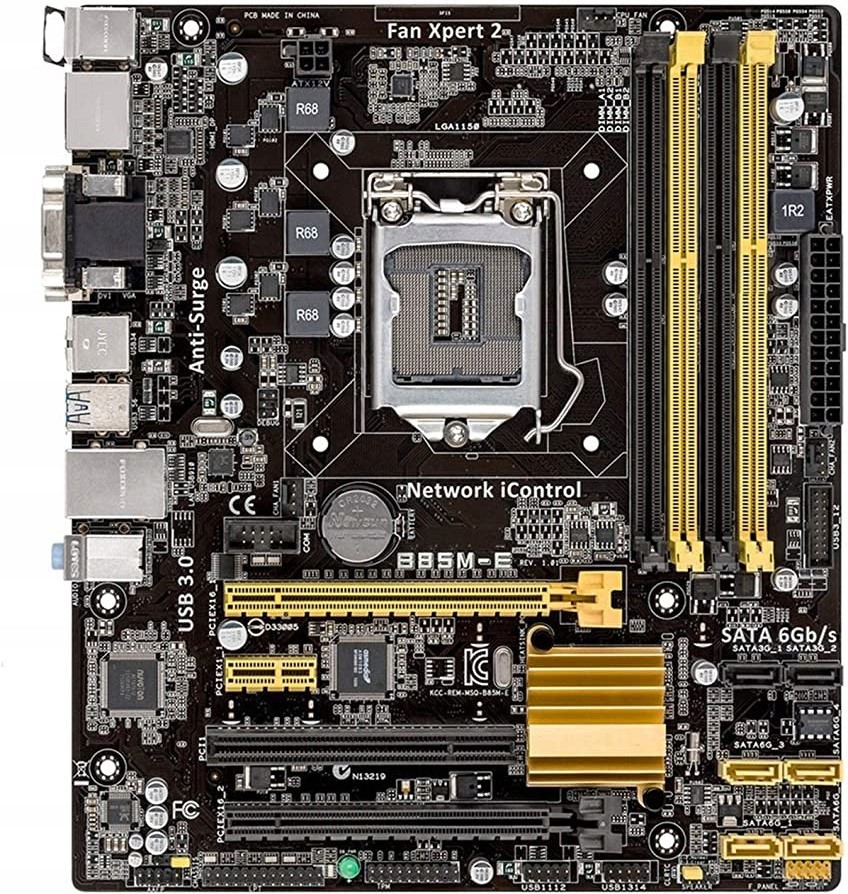 Материнская плата s1150 Intel B85 GM 4*DDR3 ASUS B85M-E mATX бу ...