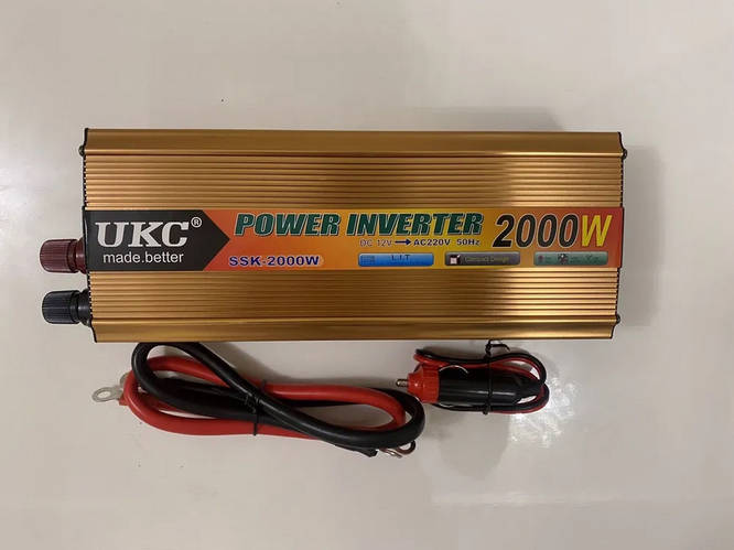 Перетворювач 12 на 220 у машину, перетворювач 12 220 на 3 квт для дому 2000 Вт (12-220 В), NVA ...