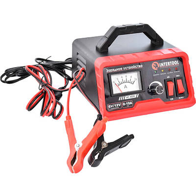 Пристрій для швидкого заряджання автомобільного акумулятора (6-12В/0-10 А) INTERTOOL, VLT, ціна ...