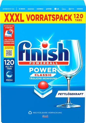 Таблетки для посудомоечных машин Классические finish, 120 шт. (Германия ...