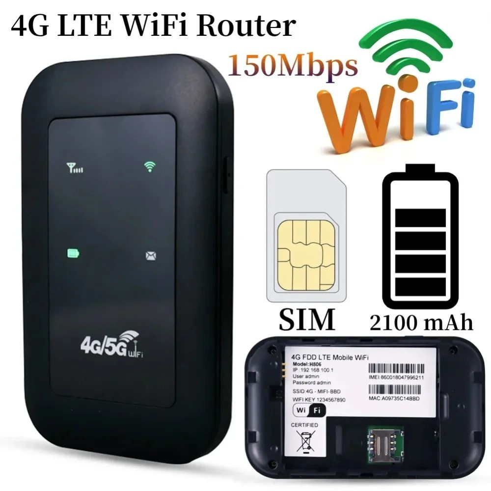 Мобільний модем роутер 4G для сім-карти LTE WIFI з АКБ 2100 mAh 4G (ID#2332891423), ціна: 1100 ...