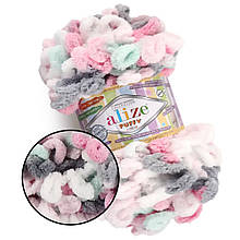 Alize Puffy Color цветная пряжа для вязания руками