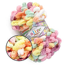Alize Puffy Color цветная пряжа для вязания руками