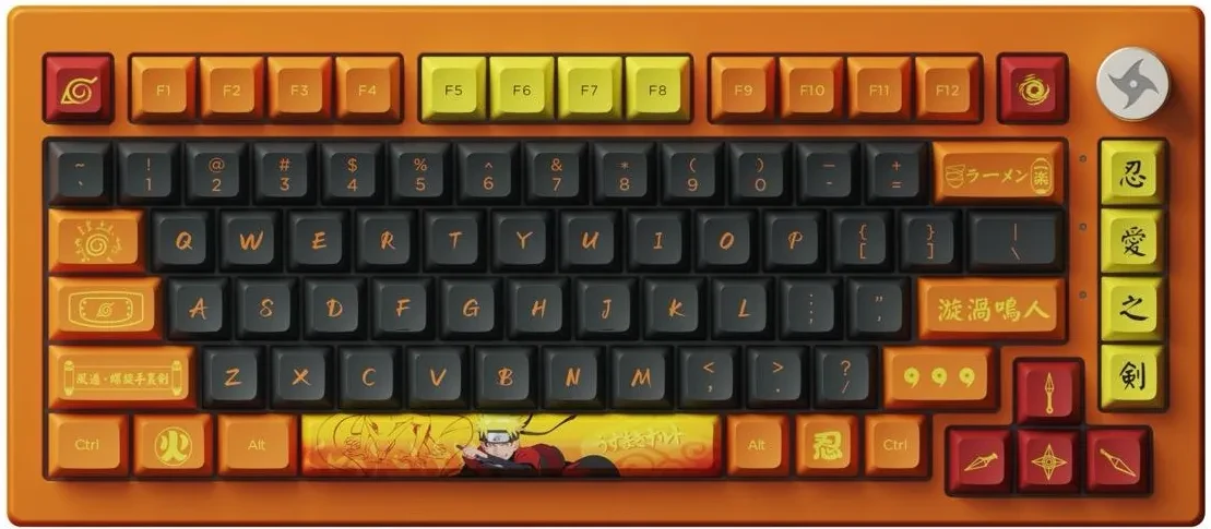 Клавіатура Keychron Akko - Naruto Uzumaki 20th Anniversary 5075B Plus CS Crystal (NU5075BPCTL ...