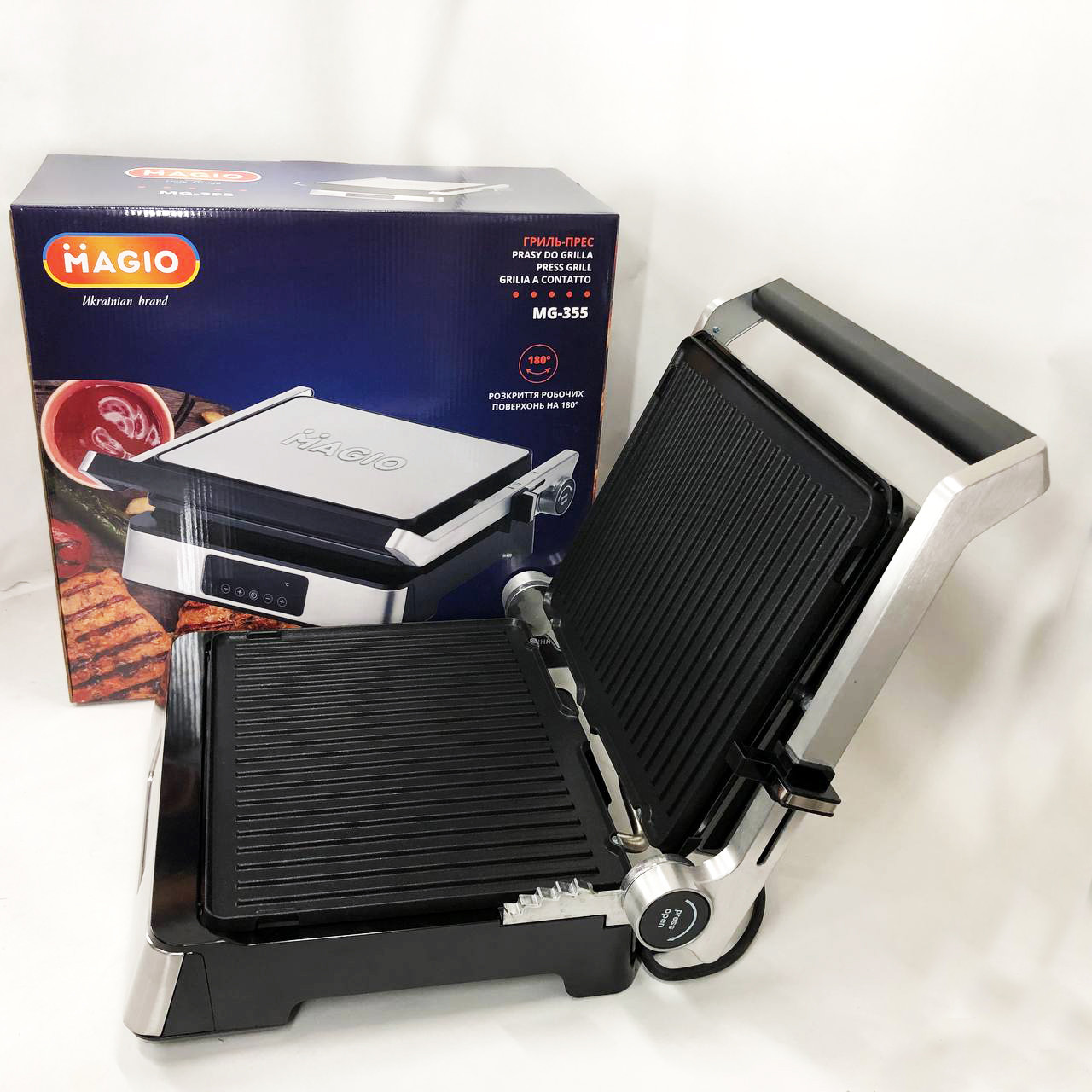 Гриль для стейків MAGIO MG-355, Електрогриль для приготування бургеров будинку, IU-741 що ...