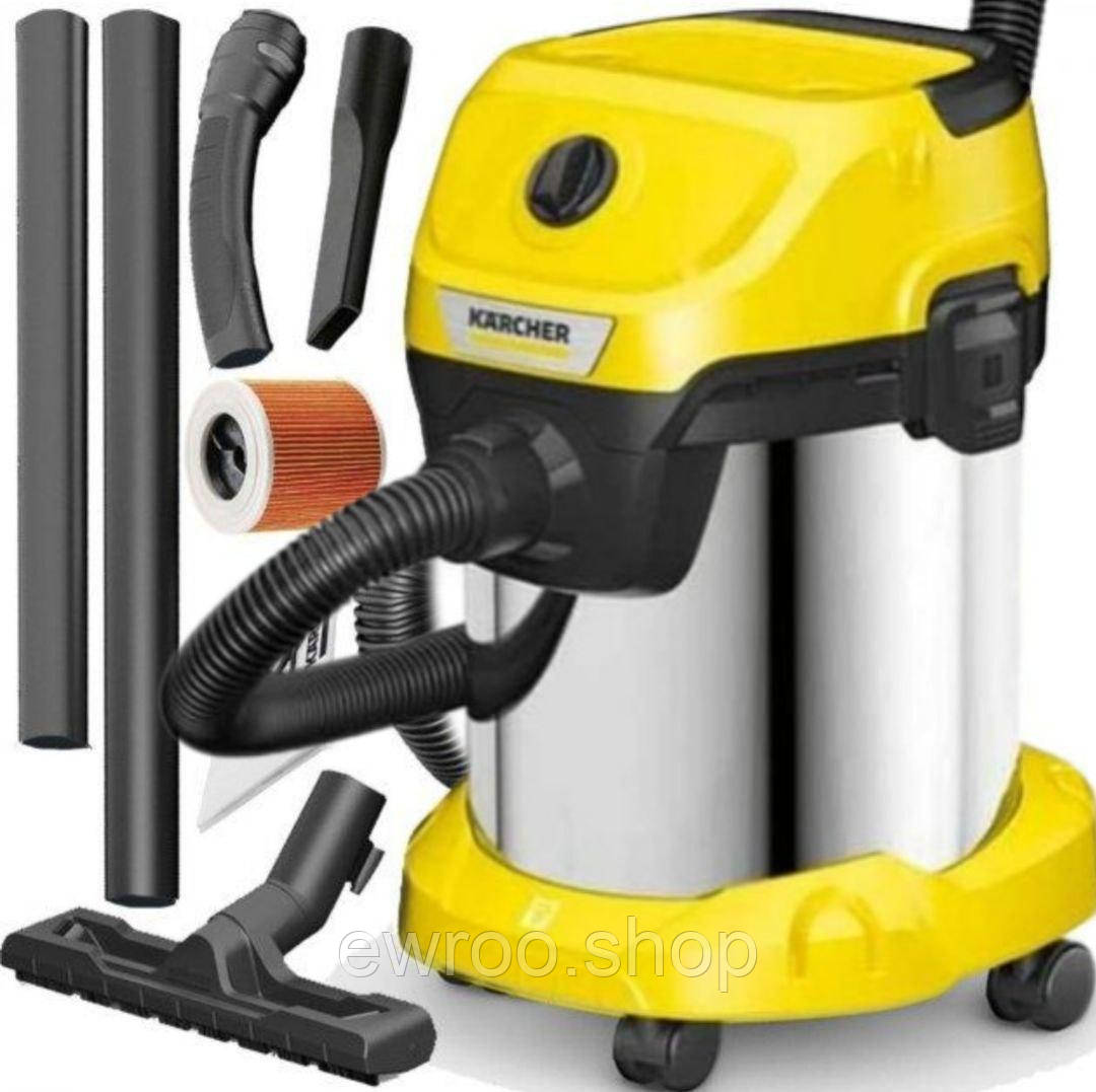 Професійний пилосос Karcher wd 3 S Premium inox. Пилосос KARCHER WD 3 ...