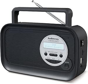 Радіоприймач Audiocrazy Plus FM-радіо з MP3-плеєром Bluetooth-колонка з ...