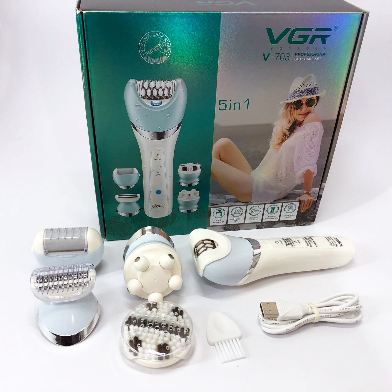Эпилятор для ног и тела VGR V-703, Электрический эпилятор пилка, Фрезер для PV-115 чистки пяток ...