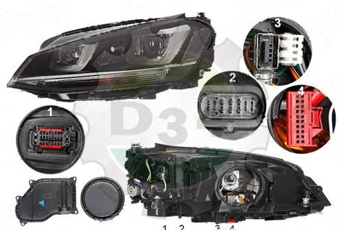 Фара 5G1941751; 5G1941753BI-XENON; ;LED VW GOLF VII 510 12-03 17 DEPO ...