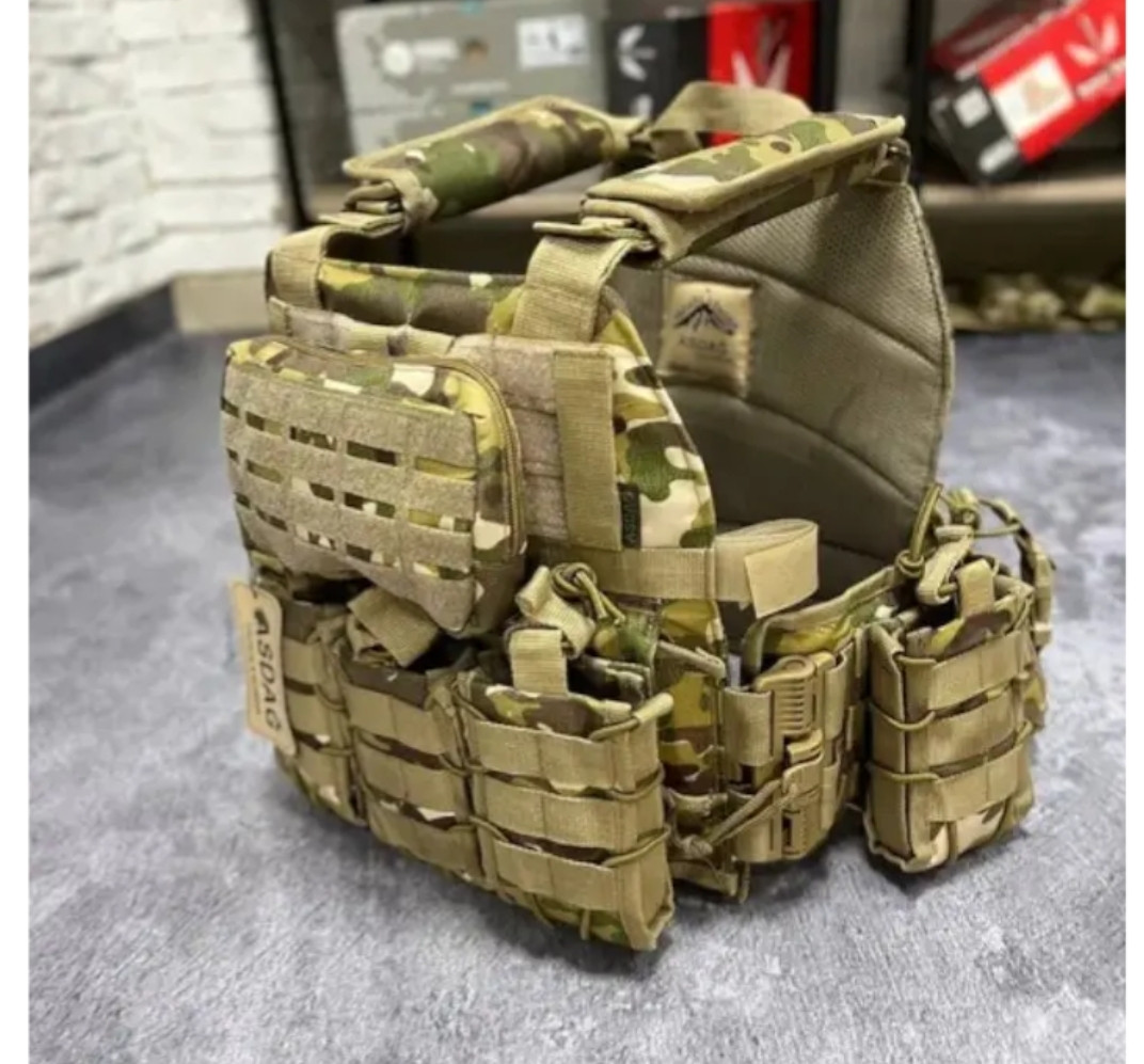 Тактическая плитоноска ASDAG мультикам с системой быстрого сброса на 2 ...