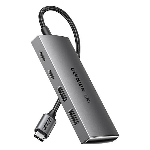 USB хаб Ugreen Type-C - 2x USB-A 3.2 Gen2 10 Гбіт/с + 2x USB-C 3.2 Gen2 ...