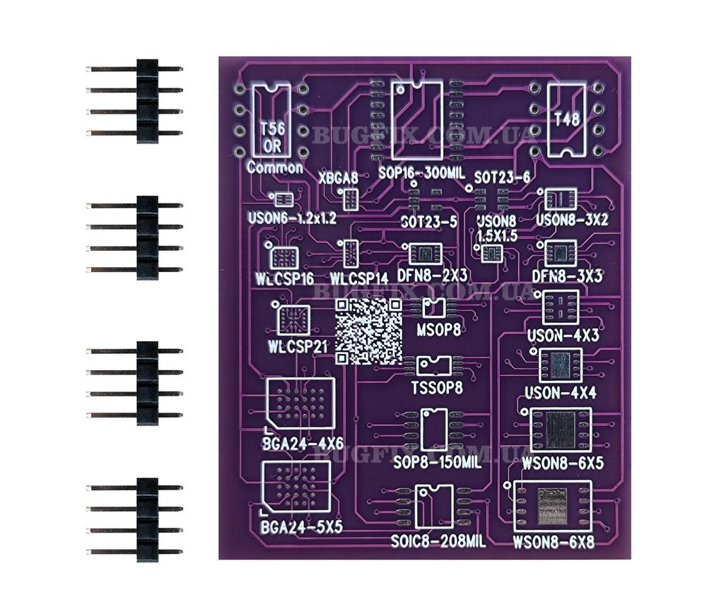 Адаптер WSON8, USON8, XSON8, WLCSP, BGA24, XBGA8, DFN8, TDFN8, TSSOP8 ...