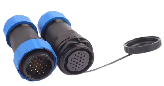 Герметичний роз'єм SP28 IP68 (гніздо + штекер) на кабель SP28 2P-F-M ...